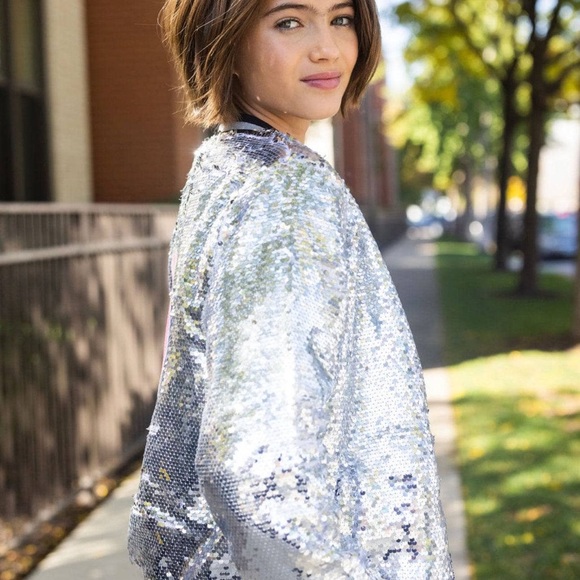 Lola + The Boys | Jackets & Coats | Sequin Smiley Jacket | Poshmark